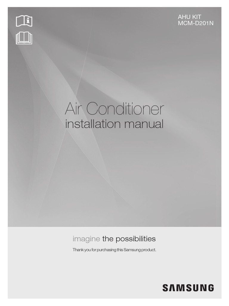 Samsung AHU Kit Installation Manual | PDF | Electrical Wiring | Power ...