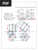 CAED - Projection of Solids - Problems | PDF | Tetrahedron | Geometric Shapes