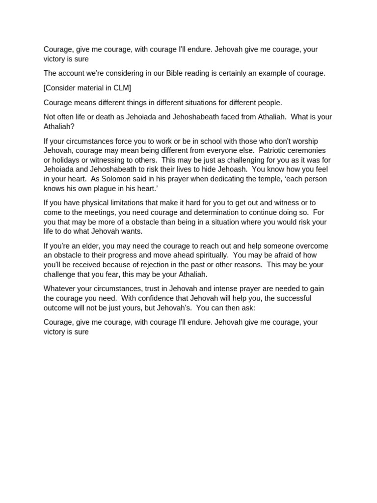 Courage-Give Me Courage | PDF