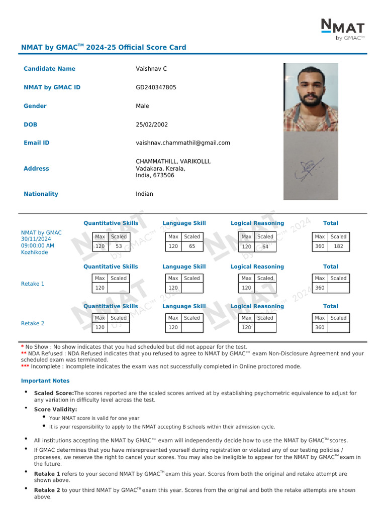 Exam_Score_Card | PDF | Evaluation Methods