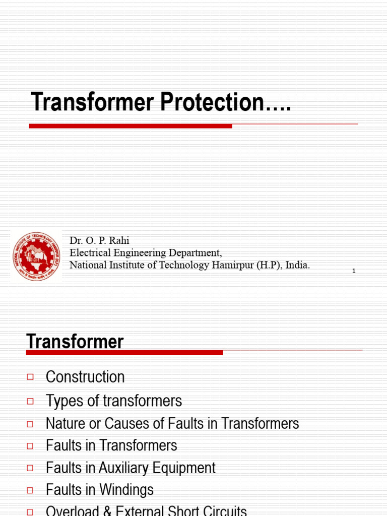 Transformer Protection | PDF | Transformer | Power Engineering