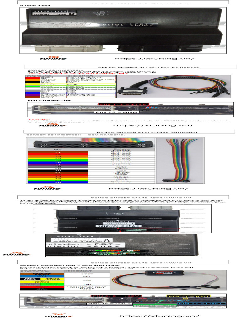 Pinout-Denso-SH7058-21175-1592-Kawasaki | PDF