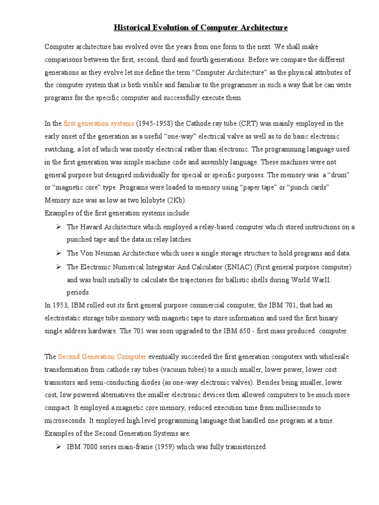 Evolution of Computer Architecture | Download Free PDF | Integrated ...