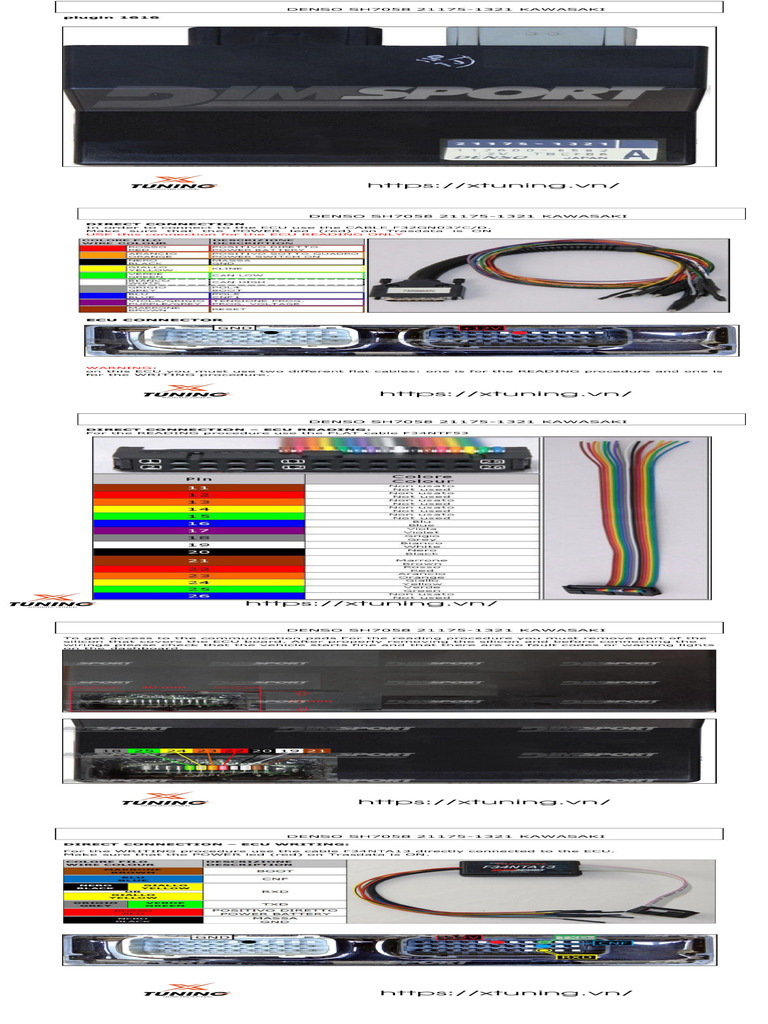 Pinout Denso SH7058 21175 1321 Kawasaki | PDF