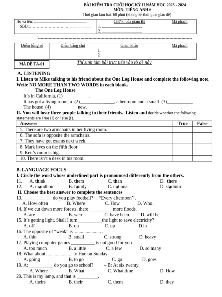 TIENG-ANH-6_CUOI-HKII_2023-2024 (1) | PDF