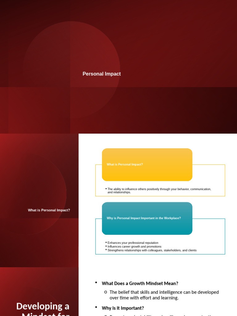 Enhancing Personal Impact at Work | PDF | Sales | Interpersonal ...