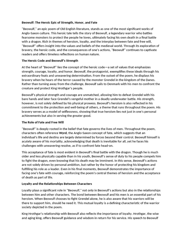 Beowulf | PDF | Beowulf
