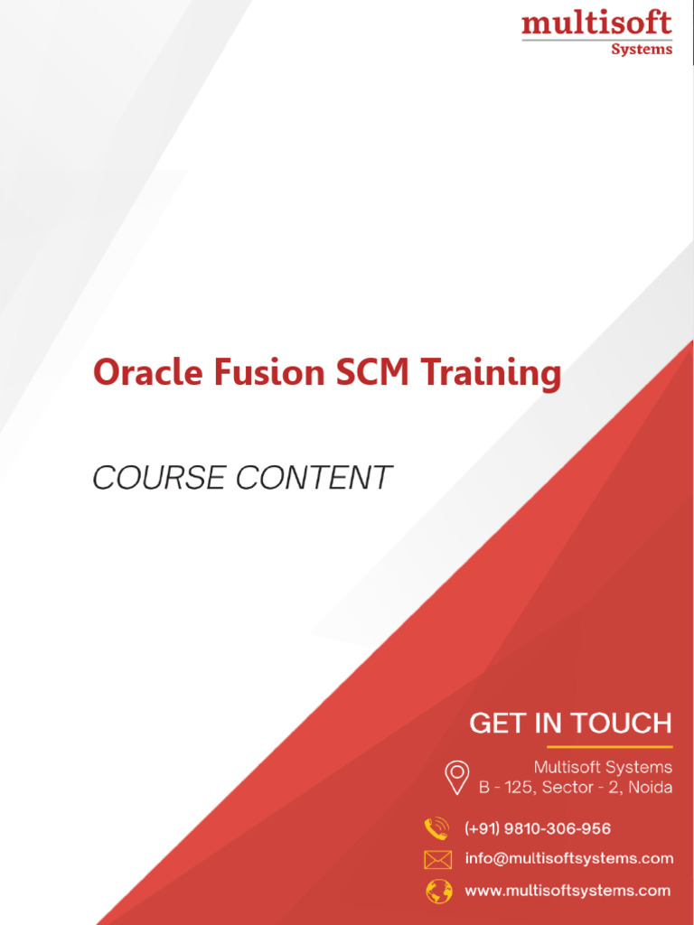 Oracle Fusion SCM - MS | PDF | Supply Chain Management | Procurement
