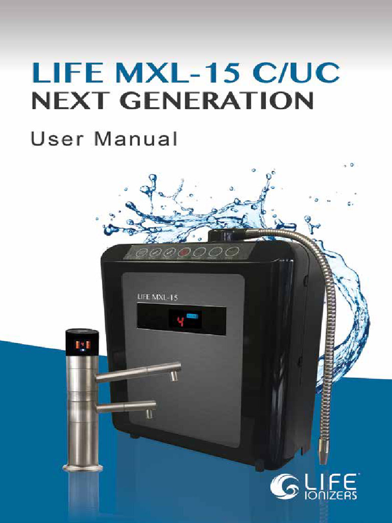 Life MXL 15 User Manual 11 10 | PDF | Tap (Valve) | Water Purification