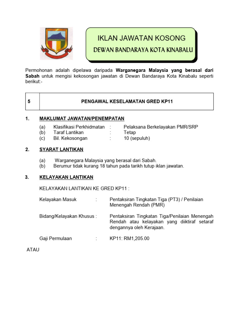 Pengawal Keselamatan KP11 | PDF