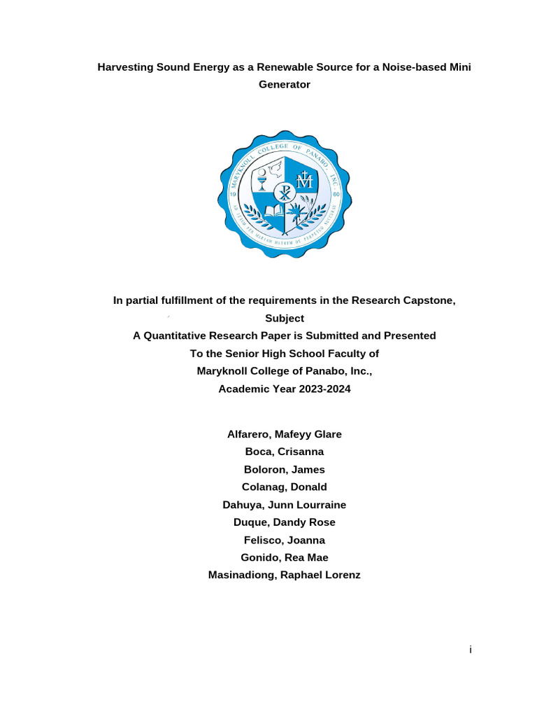 Capstone | PDF | Electromagnetic Induction | Electric Generator
