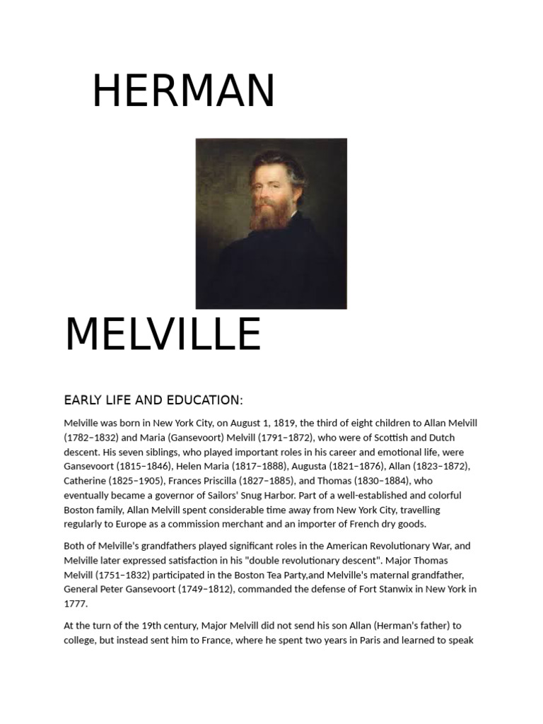Herman Melville | PDF | Moby Dick | Captain Ahab