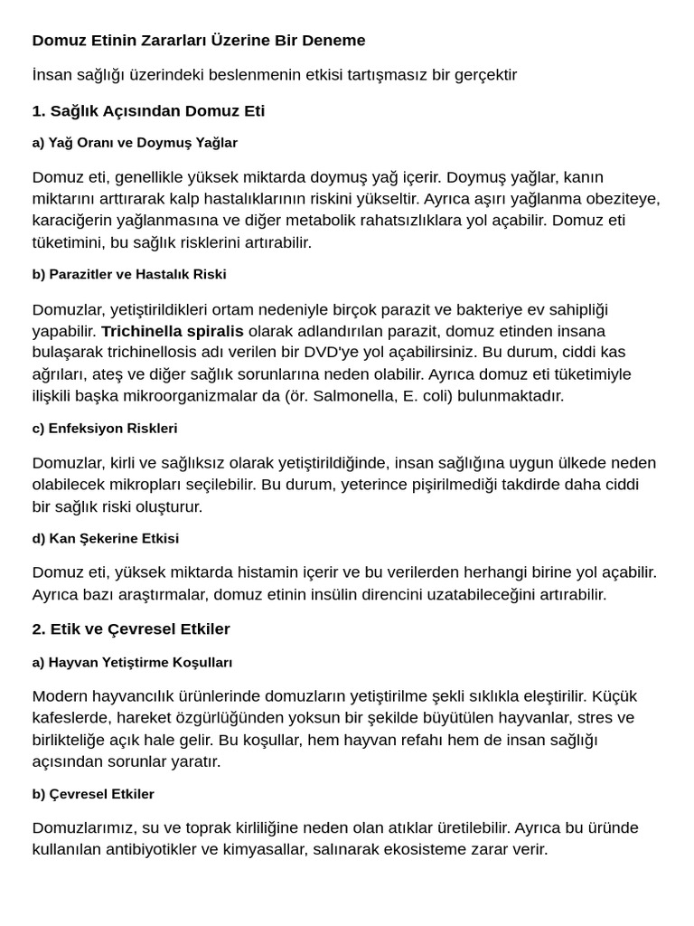 domuz eti ve zararları | PDF