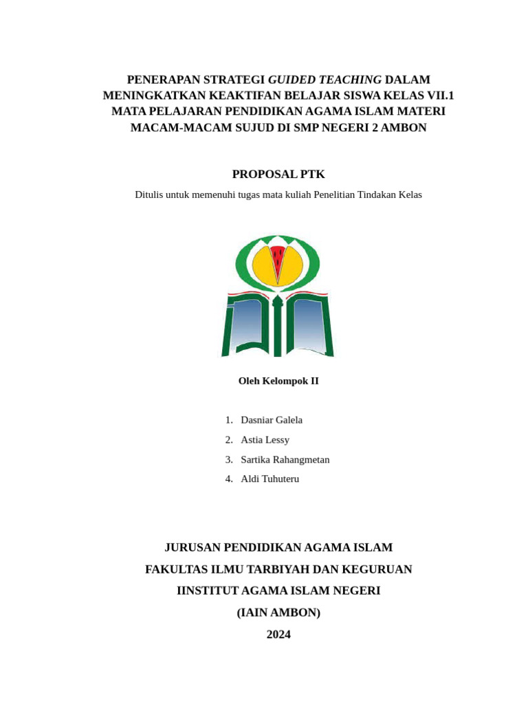 Proposal PTK Kel 2 | PDF