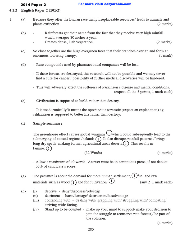 2014 KCSE ENGLISH PP2 MS | PDF | Agriculture