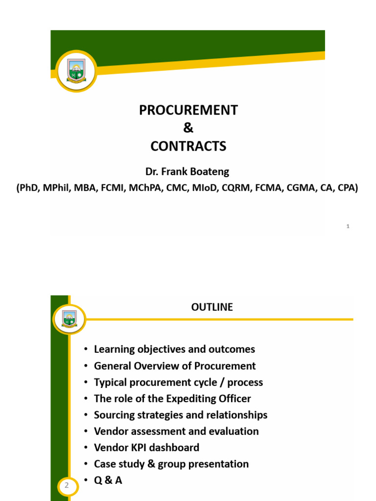 Procurement & Contracts 2024 | PDF | Procurement | Outsourcing