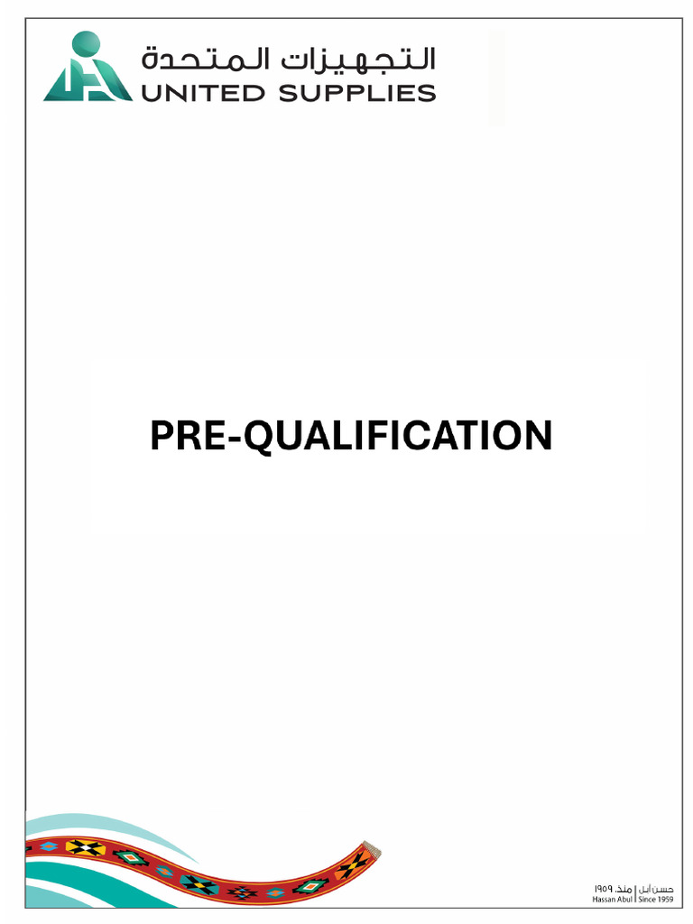 Company Pre Qualification | PDF | Iso 9000