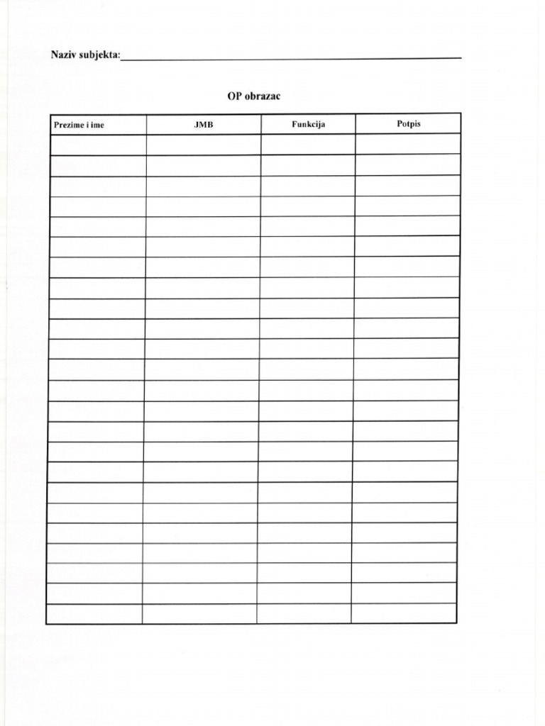 OP Obrazac | PDF