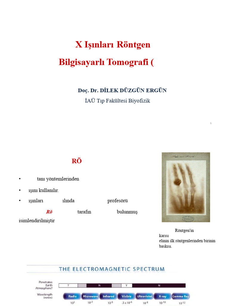 X Isinlari Rontgen Bilgisayarli Tomografi BT | PDF