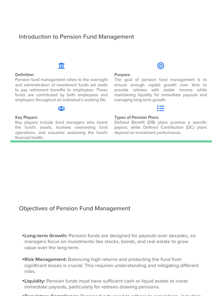 Lesson 11 - Pension Fund Management | PDF | Financial Risk | Pension