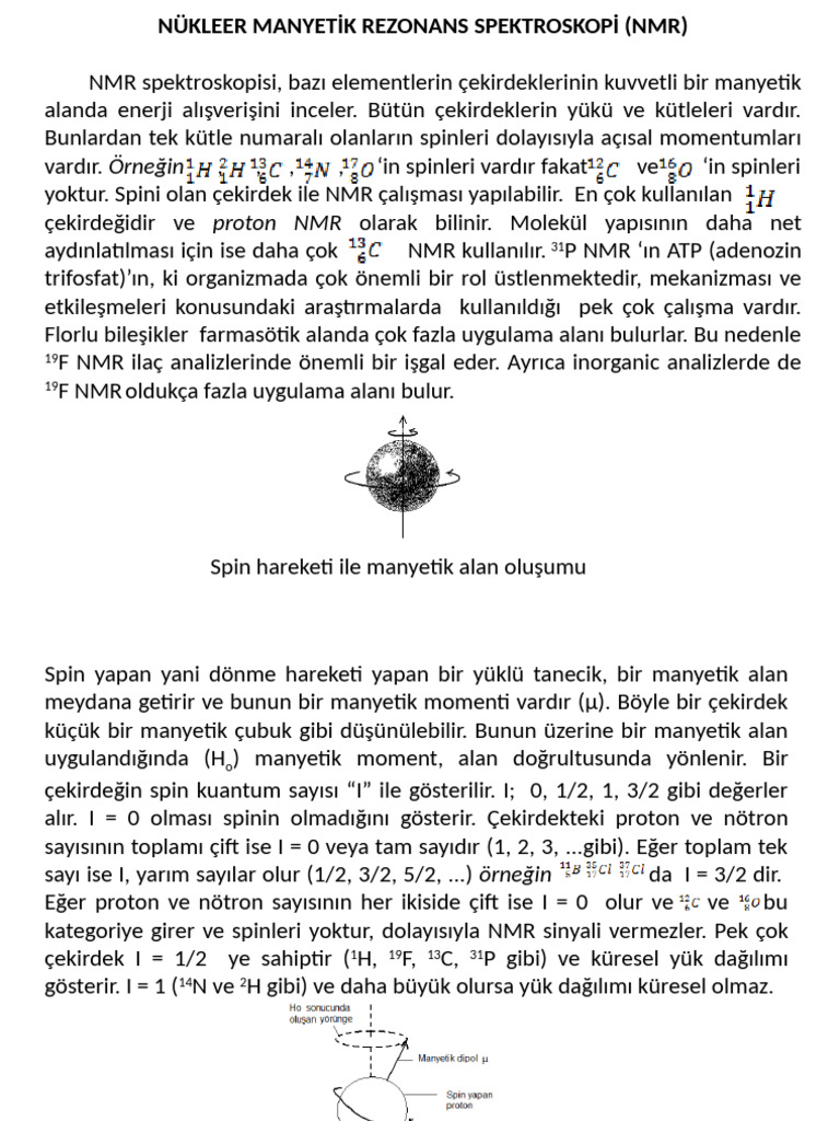 Örneğin Proton NMR | PDF