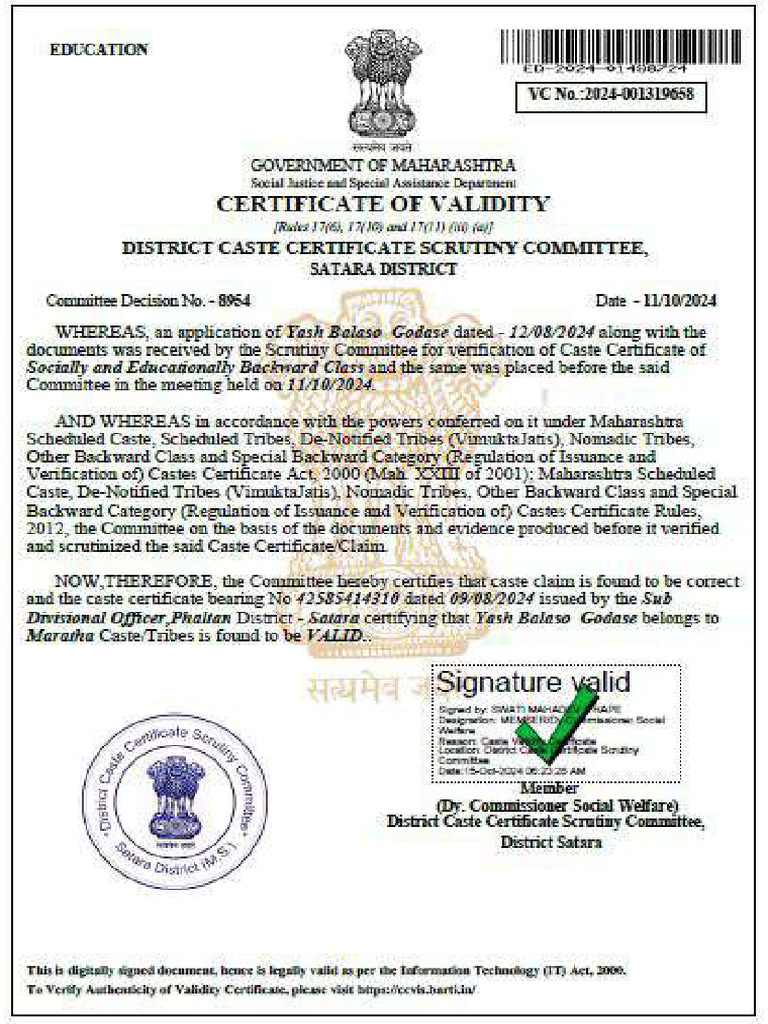 Caste Validity | PDF