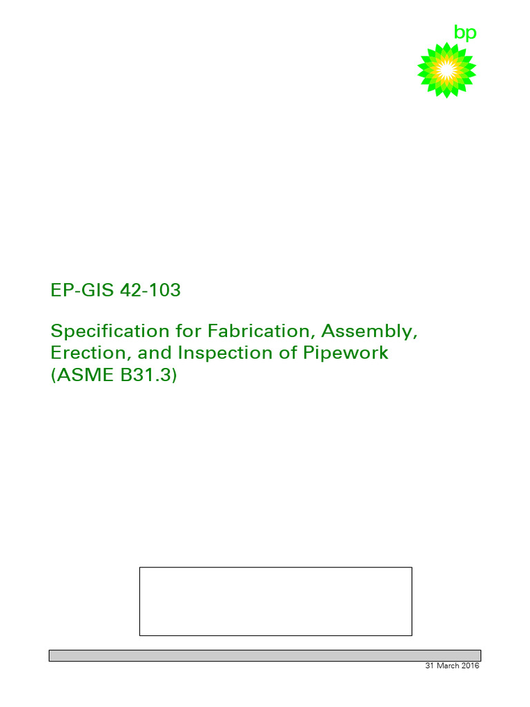 EP-GIS 42-103 - Specification For Fabrication Assembly Erection A ...