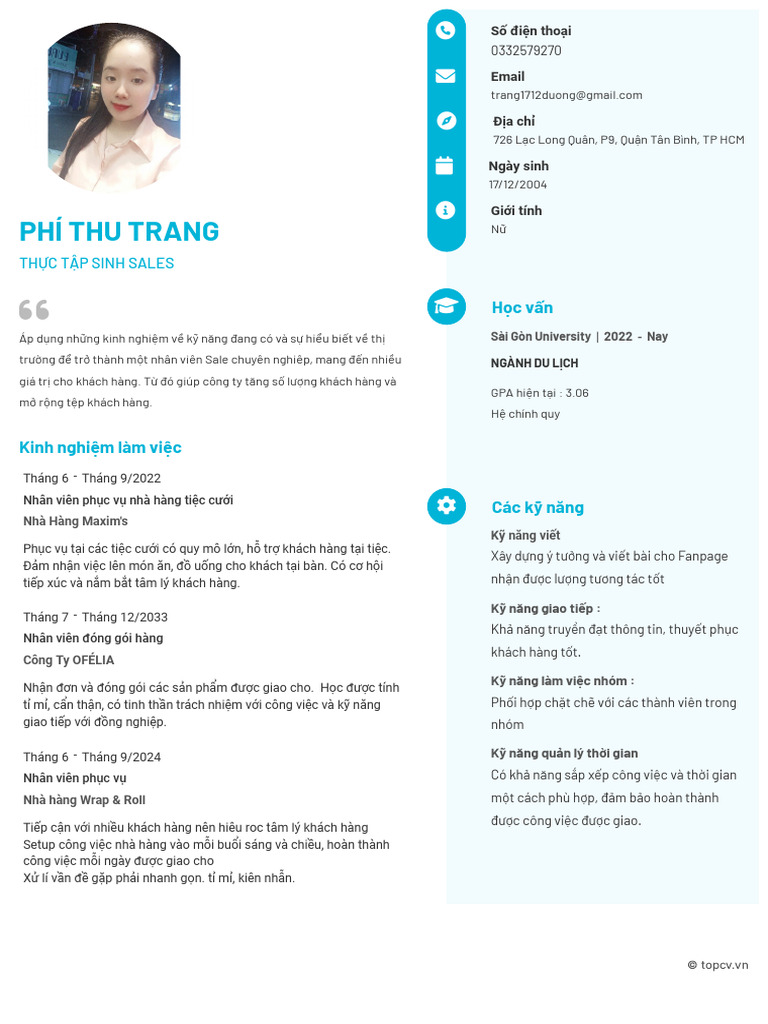 Phi-Thu-Trang-TopCV.vn-031124.165052 | PDF