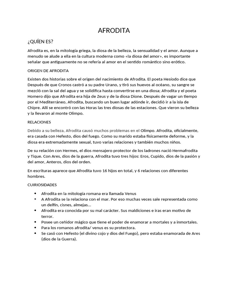 Afrodita y Mito Edipo Rey de Sofodes | PDF | Edipo | Afrodita