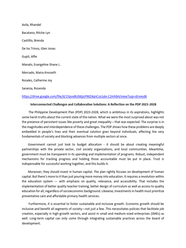 Group 2 Podcast - Reflection | PDF | Sustainability | Sustainable ...