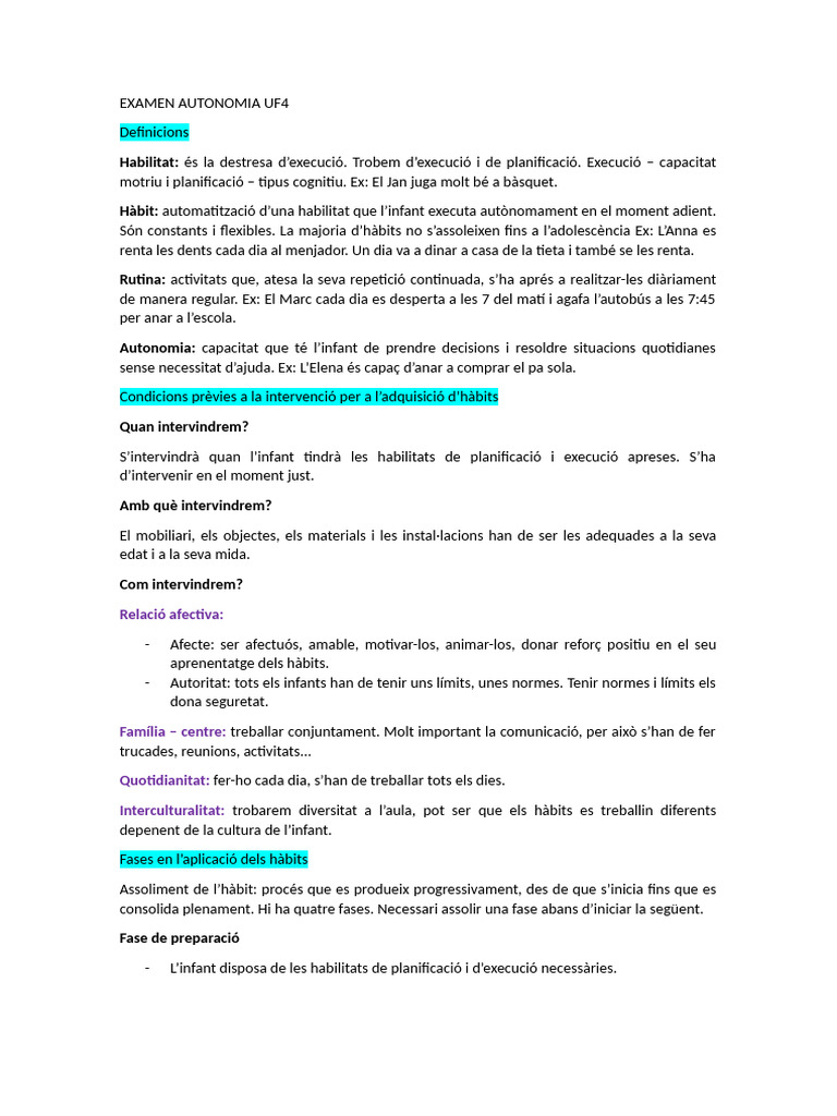 EXAMEN AUTONOMIA UF4 | PDF