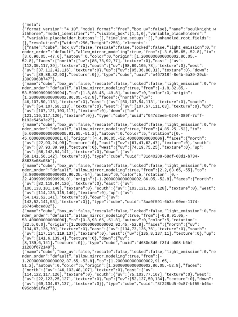 Soulknight Withhorse - Bbmodel | PDF