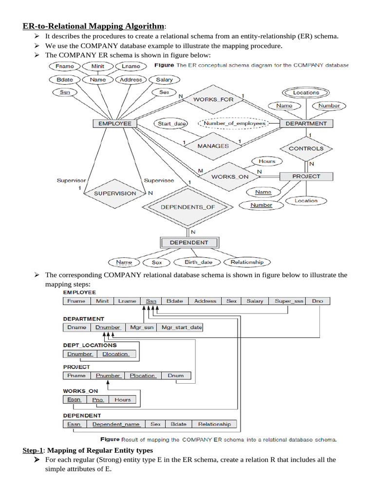 ER-to-Relational Mapping | PDF | Relational Model | Computing