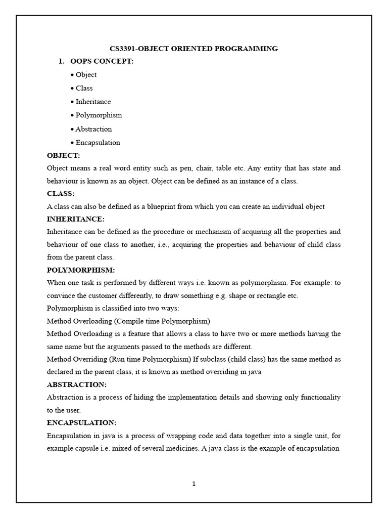 importantanswers | PDF | Method (Computer Programming) | Inheritance (Object Oriented Programming)