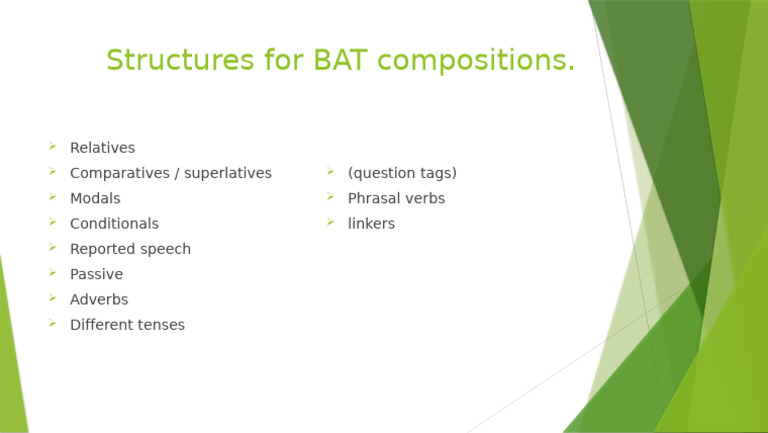 BAT Composition Structures Guide | PDF