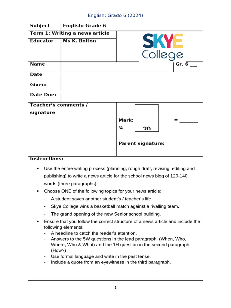Writing an article | PDF | English Language | Human Communication