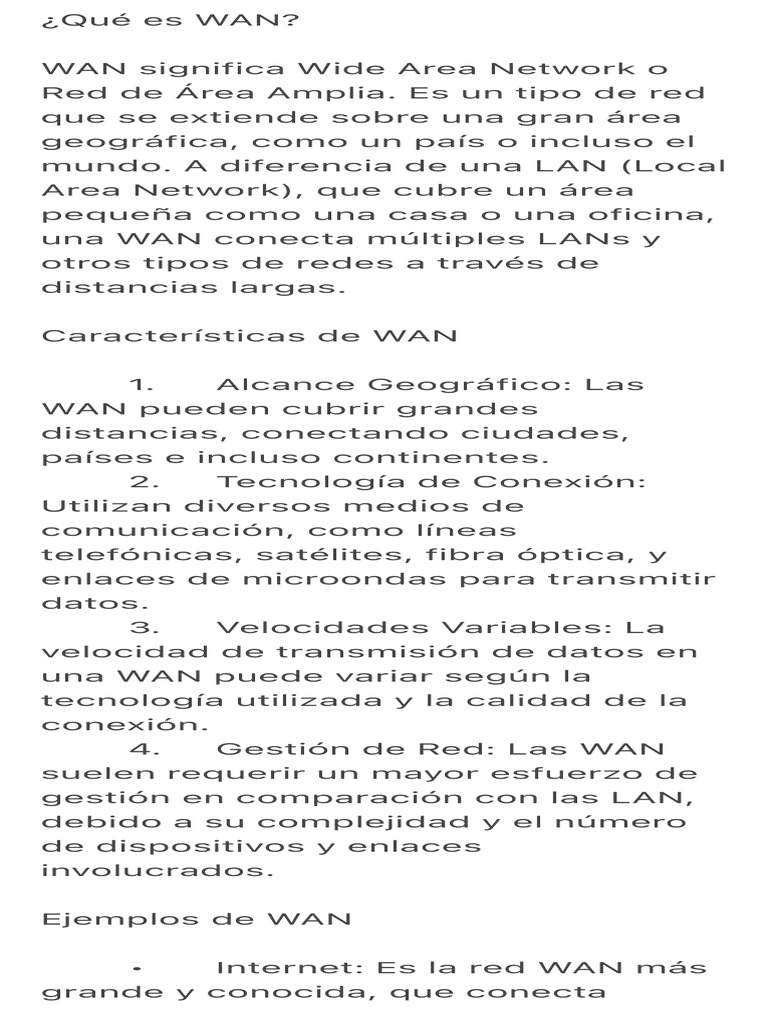 ¿Qué Es WAN? | PDF