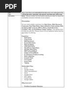 Data Entry Sample Projects by Azharul Rafy | PDF | Microsoft Excel ...