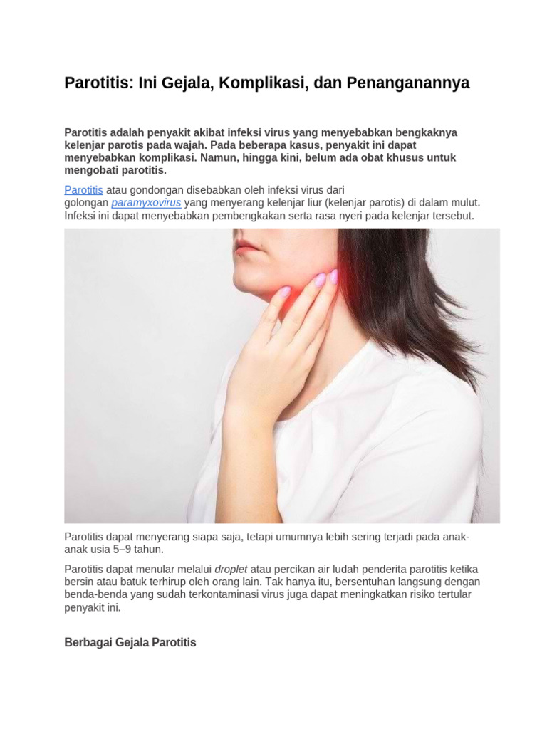 Parotitis | PDF