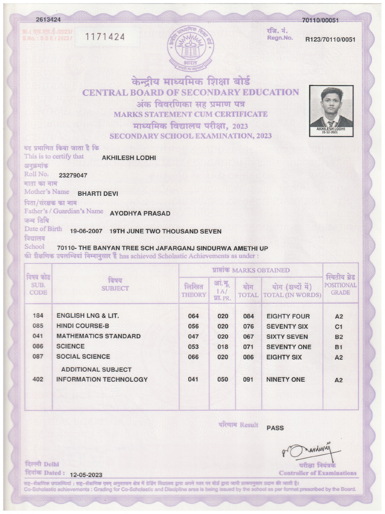 Akhilesh Lodhi Certificate | PDF