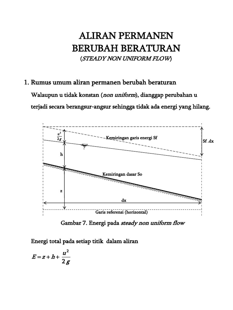 Materi 10 Aliran Permanen Berubah Beraturan | PDF