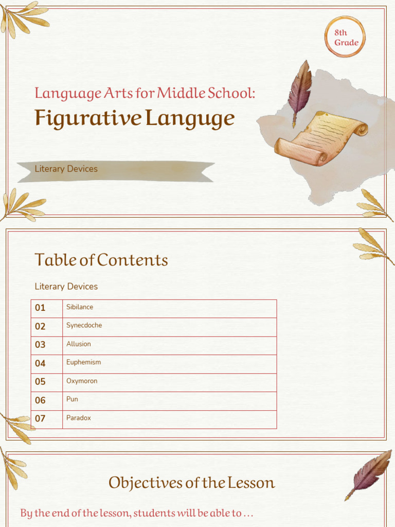 Figurative Language Devices - Y8x963y | PDF | Paradox | Truth