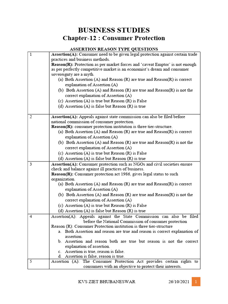 CH 12 BS ARQ | PDF | Goods | Consumer Protection