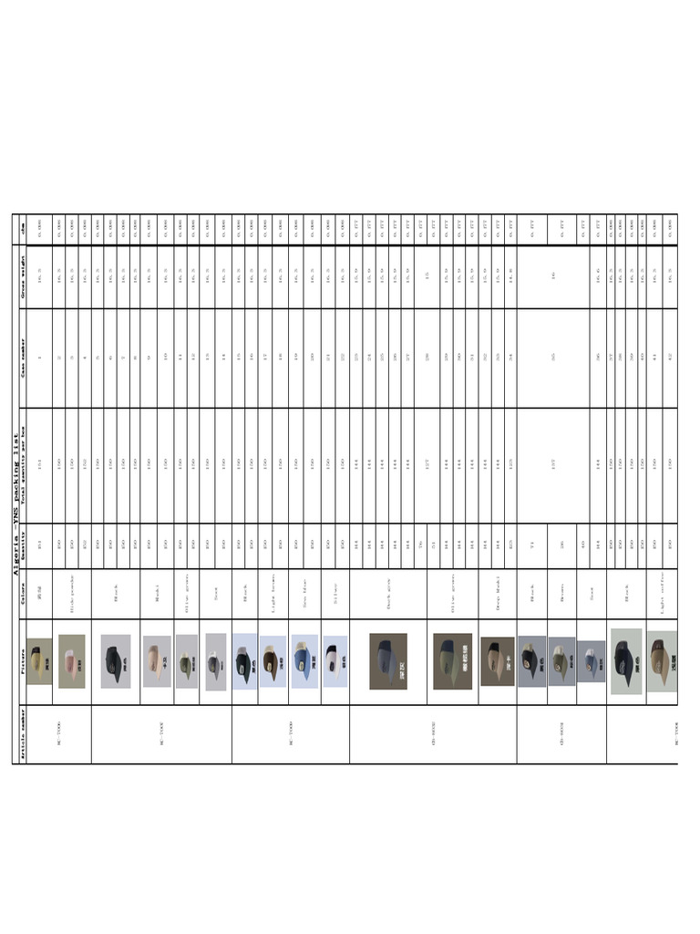 YNS Packing List | PDF | Black | Image Processing