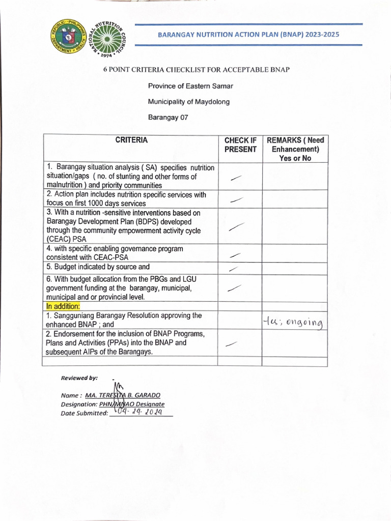 Sample Pob.07 - Checklist | PDF
