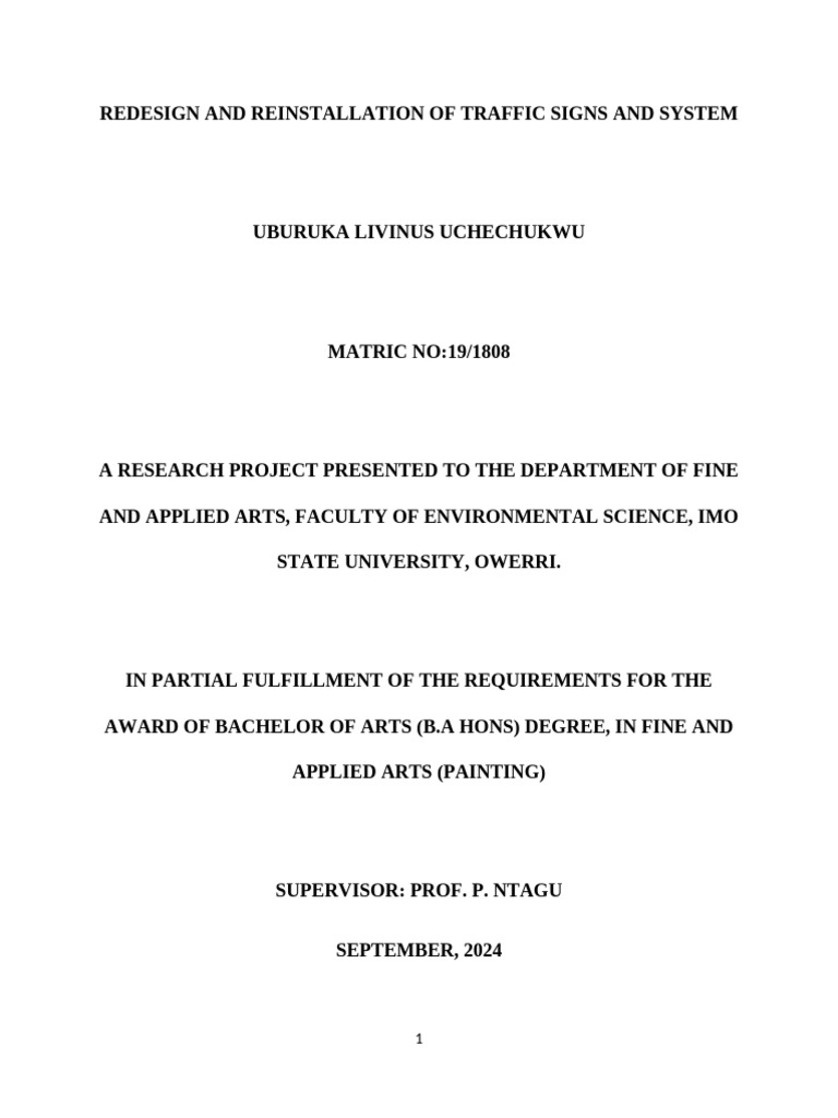 Design and Installation of Traffic Sigh Project[1] MAIN PROJECT | PDF ...