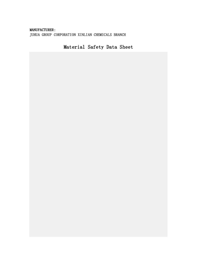Calcium Chloride Food Grade MSDS | PDF | Chlorine | Chemical Substances