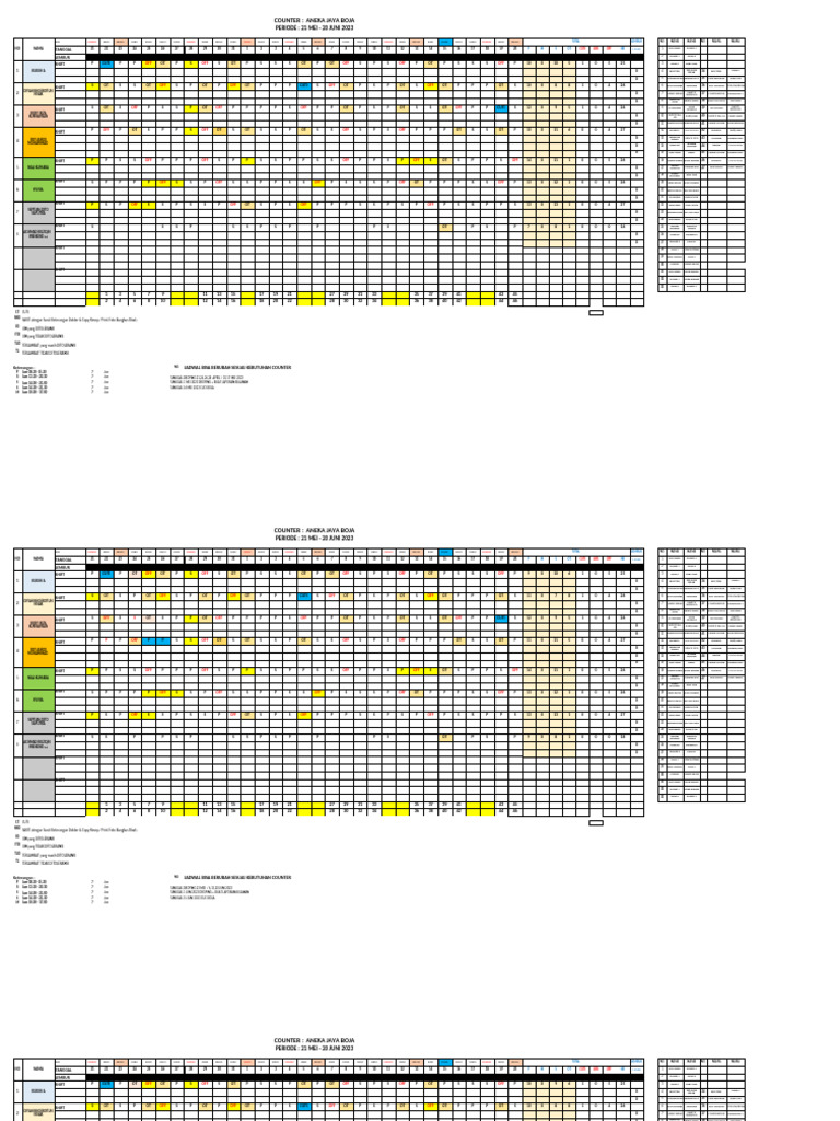 Form Jadwal Kerja | PDF