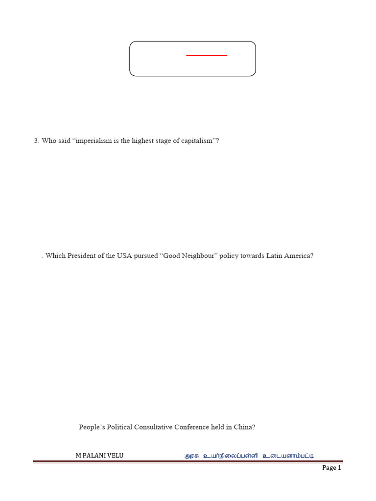 10th Grade Social Science Quiz Questions | PDF | Measures Of National ...