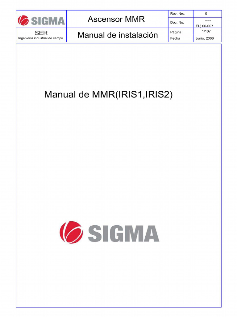 Sigma Lg-Otis Smcb-3000ci MMR Elevator (For Malaysiatradu) | PDF | Ascensor | Ingenieria Eléctrica